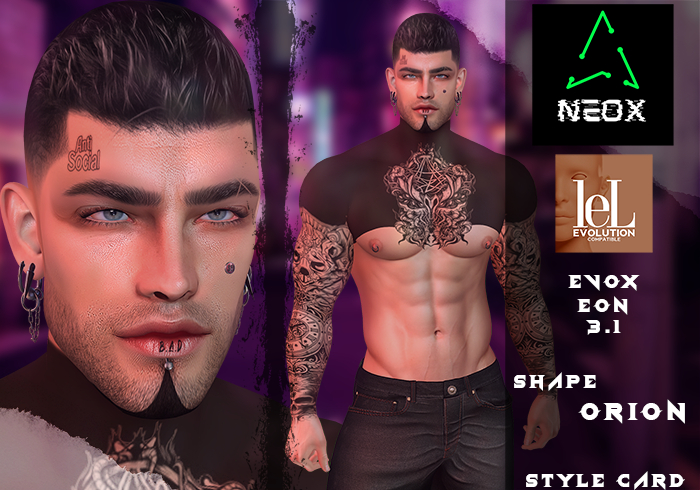 Second Life Marketplace - [Neox] Shape Orion Lelutka EvoX Eon 3.1